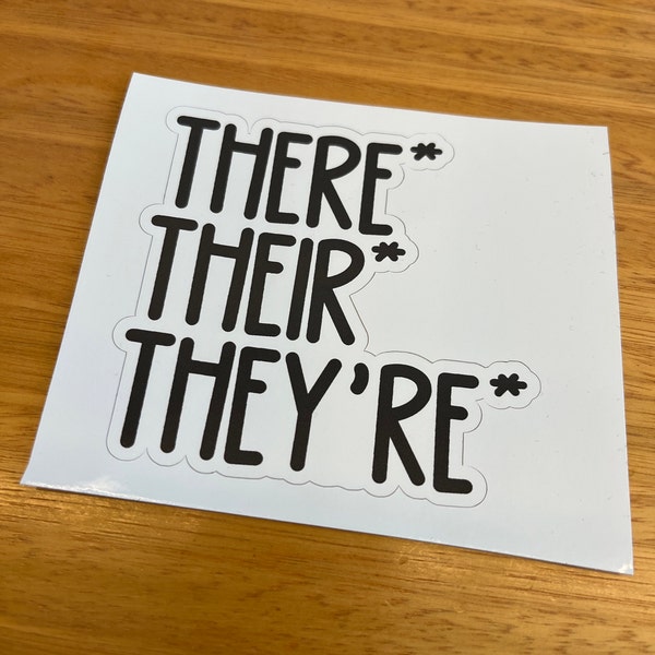 There Grammar Sticker Funny Grammar Laptop Decals, Inspirational for ...