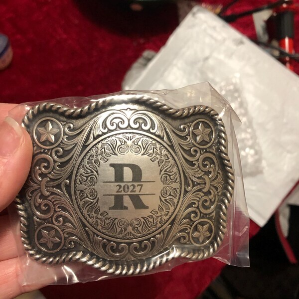 Custom Western Belt Buckle Personalized Mens Belt Buckle Monogram Belt ...