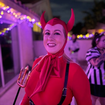 Devil Hood Red Devil Hood Vintage Devil Hood Devil Bonnet - Etsy