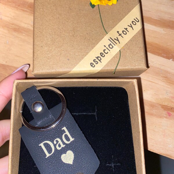 Personalized Mens Leather Keychain With Photo,metal Tag Photo Keychain ...