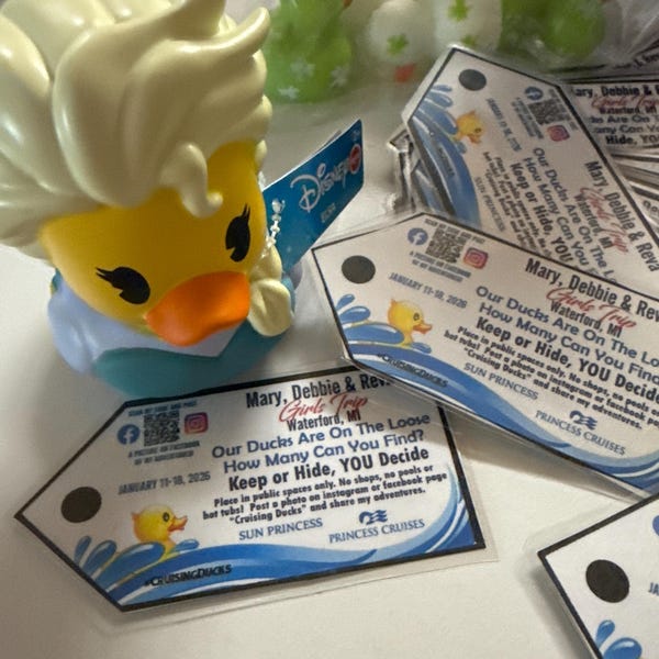 Duck Tags| Customized With YOUR Personal Info| RCL NCL Princess ...