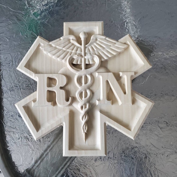 3d Relief STL File of an RN Wall Art Plaque for Cnc Router Carving - Etsy
