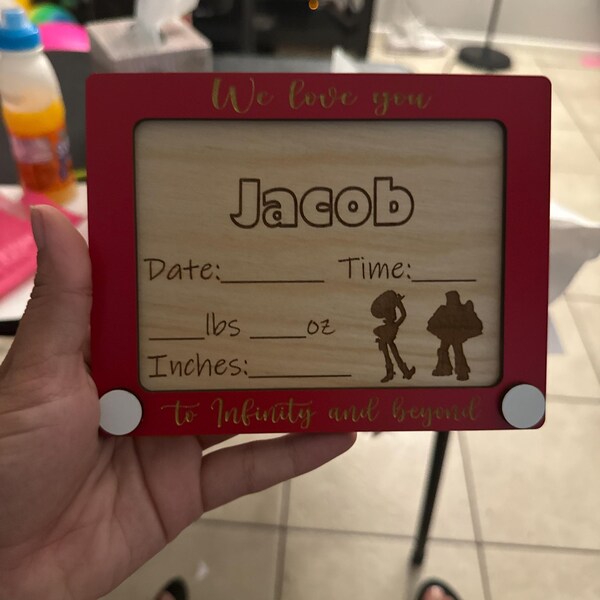 Toy Themed Birth Stat Photo Prop Announcement - Etsy