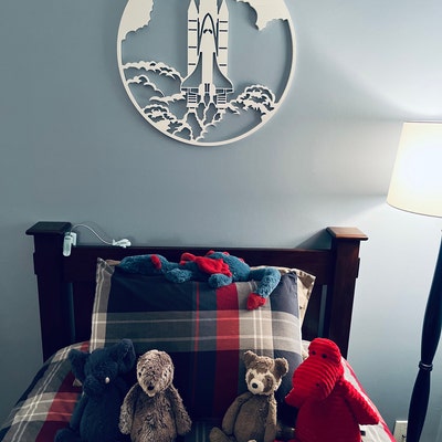 Space Shuttle Space Rocket Wall Decor Space Ship Decor childrens Wall ...