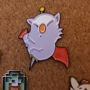 Final Fantasy III for SNES Mog the Moogle Enamel Pin or Magnet Classic ...