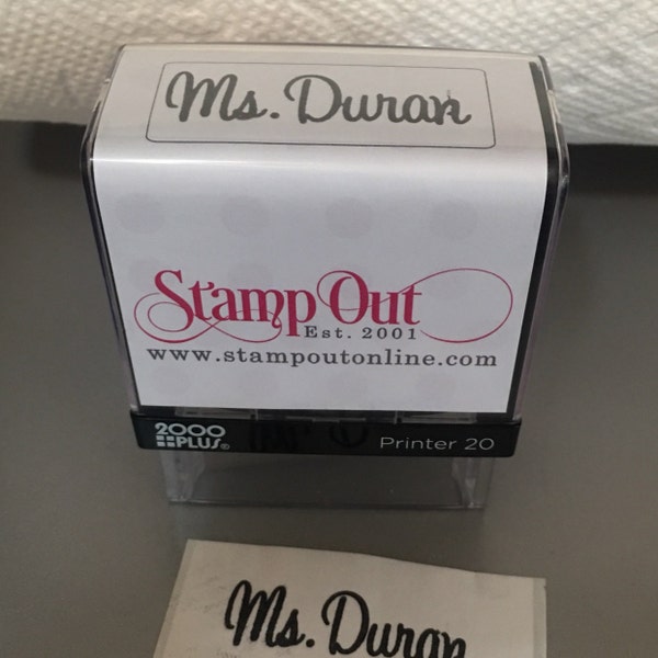 Custom Name Stamp Signature Rubber Stamp Self Inking Great Teacher ...