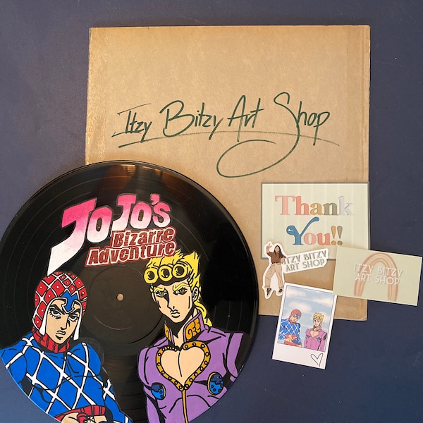 Hand-painted Anime Vinyl Record Art: Custom Fanart Wall Decor - Etsy