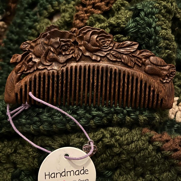 Handcrafted Wooden Comb Gift Set Detangler/finish Combs Made From South ...