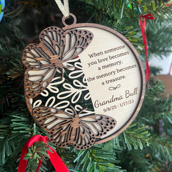 Personalized Christmas Scene Ornament, Holiday Ornament, Christmas Tree Ornament, Mountain ...