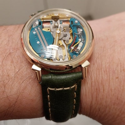 Handmade Copper Brown Italian Leather Watch Strap, Full Grain Leather ...