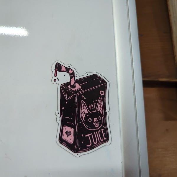 Vampire Bat Juice Box Magnet - Etsy