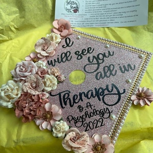 Graduation Cap Decoration See You in Therapy - Etsy