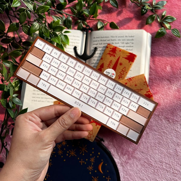 Word Count Tracker | Nanowrimo/ Book Writing Keyboard Bookmark - Etsy