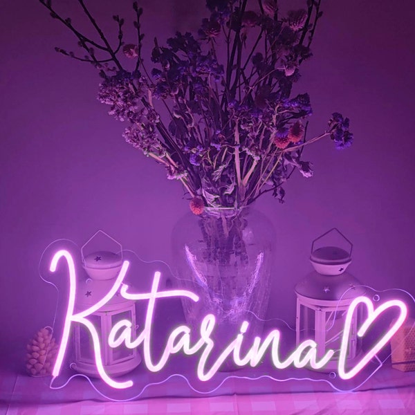 Neon Name Sign for Girls Bedroom, Kid Room Decorations, Home Decor Wall ...