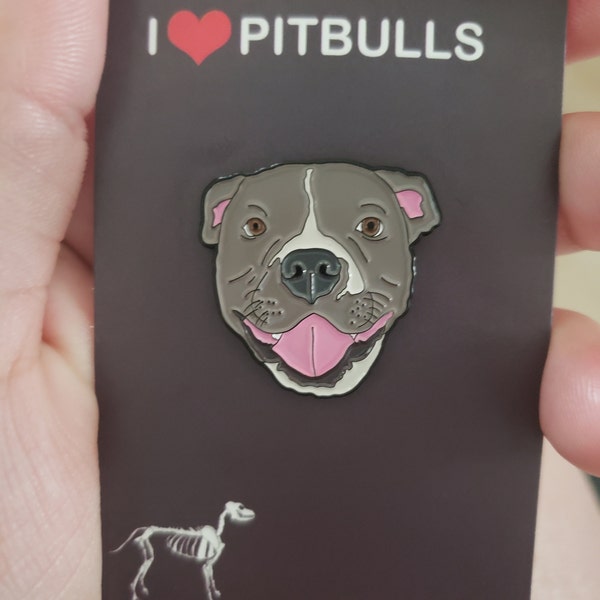 Pitbull Enamel Pin - Pit Bull Lovers - Dog Gift - Pitbull Gift - Dog ...