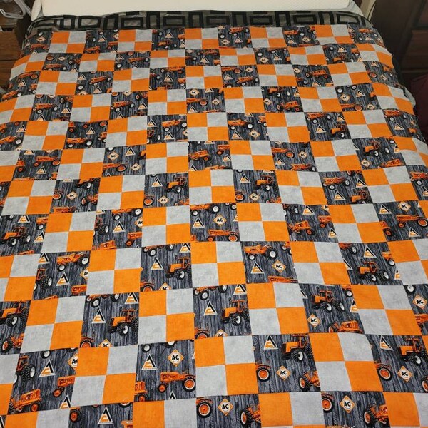 Oliver Tractor Fabric, Logo Toss, Dark Gray - Etsy