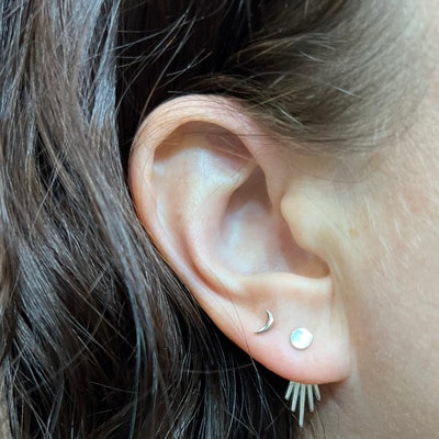 Front and Back Earrings, Spike Earrings, Spike Ear Jackets, Gold Ear ...