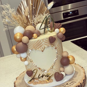 Gold Dried Flower Cake Topper Gold Palm Spear Bunch Flowers - Etsy