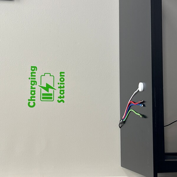 Charging Station Wall Decal: Phone Charger Vinyl Sticker - Etsy