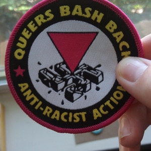 Queers Bash Back Anti-racist Action Iron on Patch Vintage Remake LGBT ...
