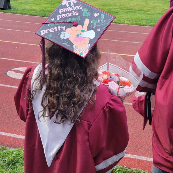 Pinkie Pearl and Educated Pretty Girls Grad Cap Topper, AKA Graduation ...