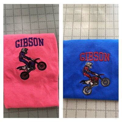 Motocross Rider Machine Embroidery Design. Dirt Bike Embroidery Pattern ...