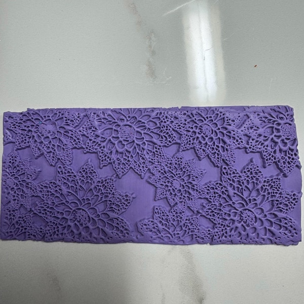 Lacey Flowers Deep Impression Texture Roller - Etsy