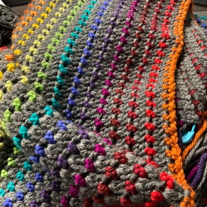 Rainbow Through the Storm Crochet Blanket Pattern PDF Digital - Etsy