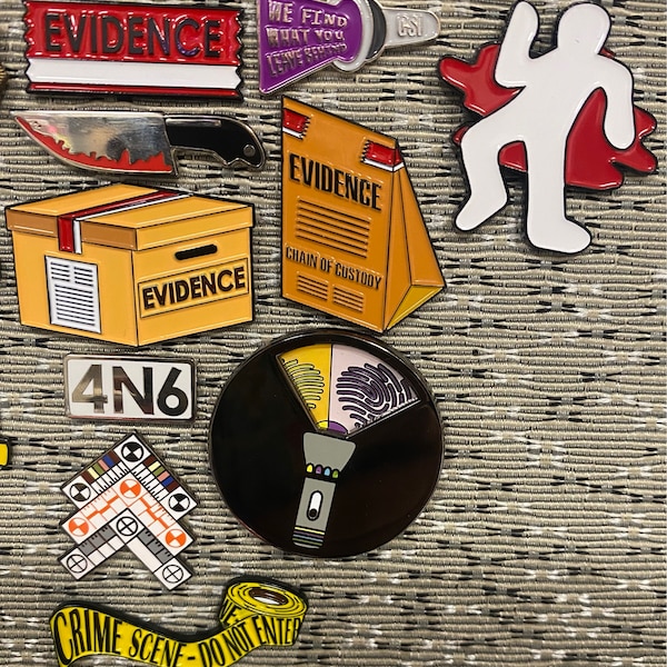 Hazard Symbols Hard Enamel Pin Set 2, Science, Chemistry, Biology ...