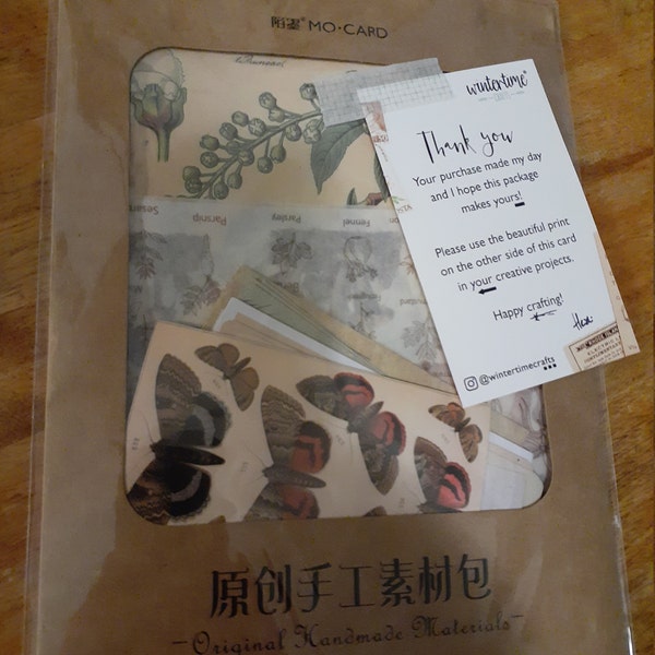 Material Packs by MO•CARD - Vintage Style Paper and Sticker Sets for ...