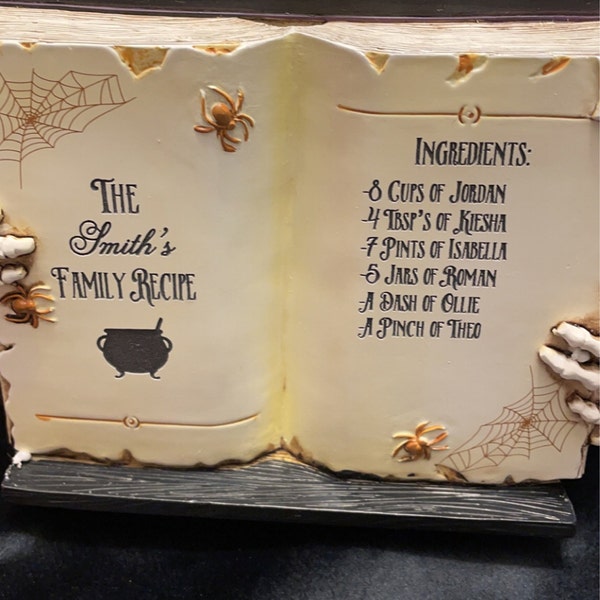 Spooktacular Spell Personalized Resin Spellbook, Personalized Halloween ...