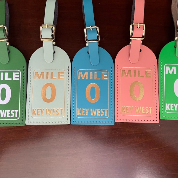 MILE 0 Key West Luggage Tag Gifts - Traveler - Wedding - Birthday ...
