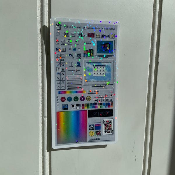 Y2k Microsoft Spam Sticker - Etsy