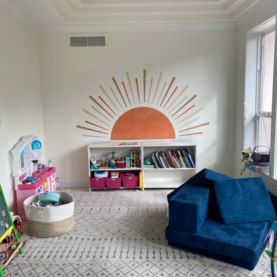 Large Rising Sun Wall Decal Wall Decal, Sun Wall Decal, Sun Wall ...