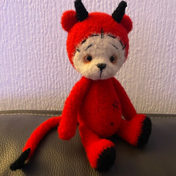 Teddy Bear Devil Crochet Pattern Amigurumi - Halloween - Lucifer the ...