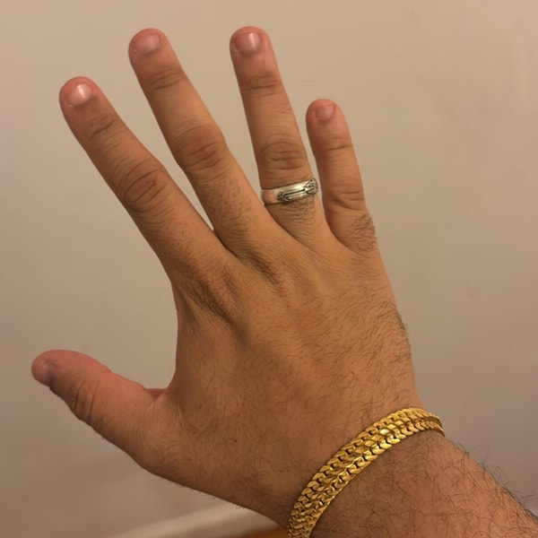 Wide Men's Dnd D20 Silver Signet Ring - Geeky D&D Statement Ring Gift ...