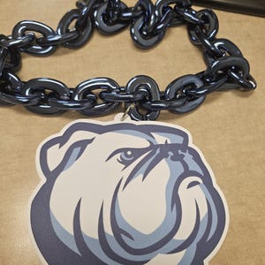 Bulldog Gold High School Mascot 3D Big Fan Chain - Etsy