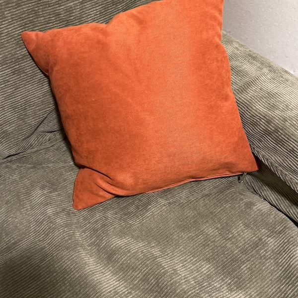 Rust Pillow Cover, Rust Cushion Cover, Rust Color Throw Pillows ...