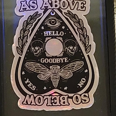 As Above so Below Holographic Sticker Ouija Planchette Decal Witchy ...