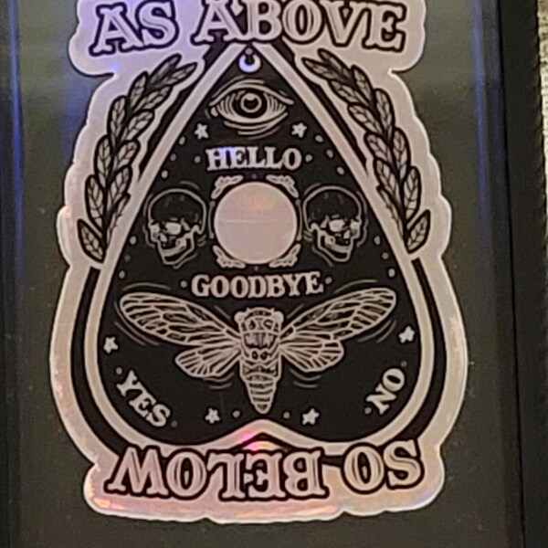 As Above so Below Holographic Sticker - Ouija Planchette Decal - Witchy ...