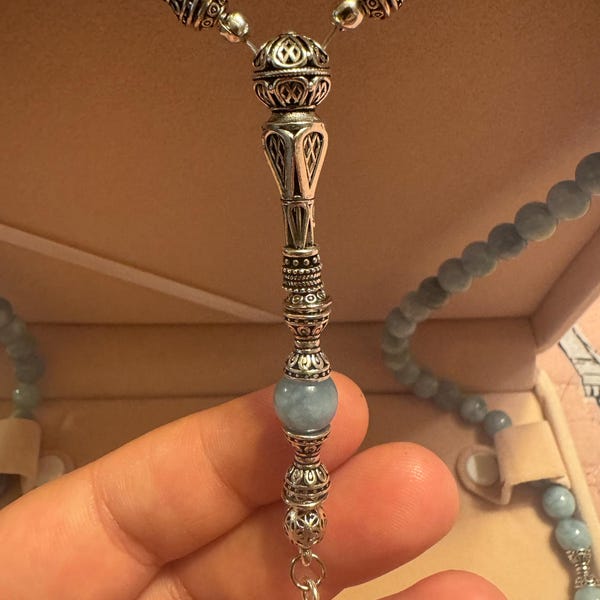 Carved Imam Camel Bone 33 Islamic Prayer Beads Misbaha Kombolo From ...