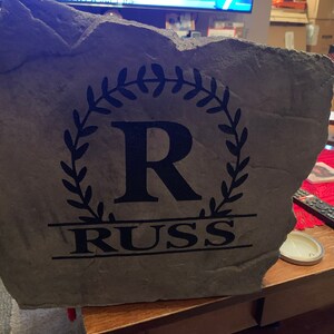 Personalized Monogram Name Rock Engraved Stone Personalized Garden Rock ...