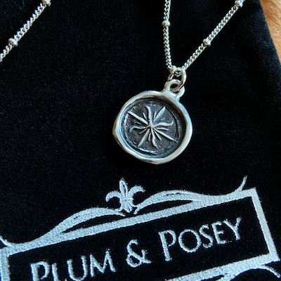 Windrose Compass Wax Seal Pendant From Post Medieval Wax Seal Compass ...