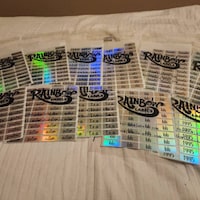 SILVER Hologram/silver/glitter Name Labels,custom Name Stickers ...