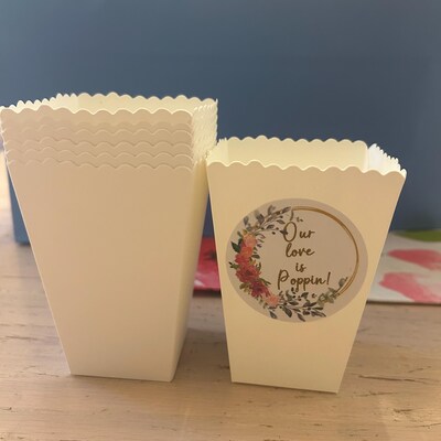 Rose Gold Mini Wedding Favor Popcorn Box Popcorn Favor Box Custom ...