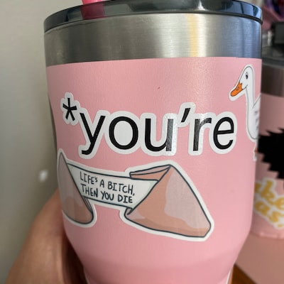 You're Sticker Funny Grammar Laptop Decals, Inspirational for Water ...