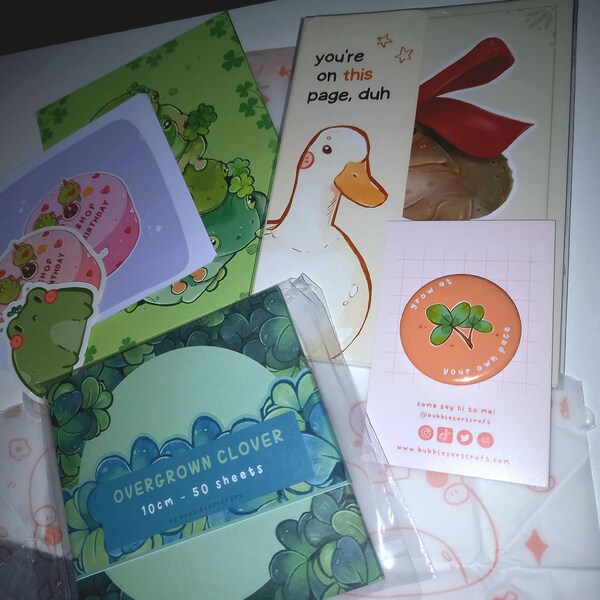 Overgrown Clover Notepad | Cute Memo Pad | Planner Accesories | Kawaii ...