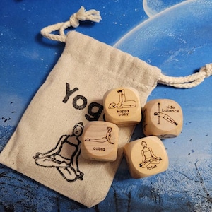 Yoga Game - Kids Yoga Dice Wood Game - Children's Yoga Poses ...