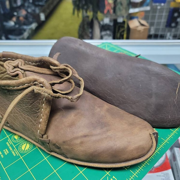 Ragnarok Viking Boots Handmade Medieval Leather Shoes Renaissance Fair ...