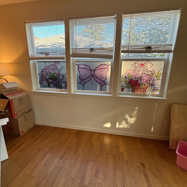 Custom Size Matte Window Film Stained Glass Decorative Uv Privacy ...